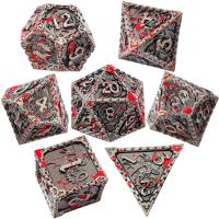 China Multi -Faceted Metal RPG Dice Flying Dragon Solid Smooth Dragon DND for sale