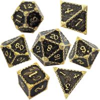 China Multi -Faceted Metal RPG Dice Flying Dragon Solid Smooth Dragon DND for sale