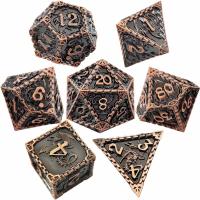 China Multi -Faceted Metal RPG Dice Flying Dragon Solid Smooth Dragon DND for sale