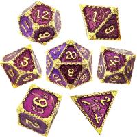 China Multi -Faceted Metal RPG Dice Flying Dragon Solid Smooth Dragon DND for sale