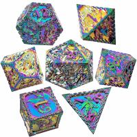China Multi -Faceted Metal RPG Dice Flying Dragon Solid Smooth Dragon DND for sale