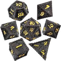 China Multi -Faceted Metal RPG Dice Flying Dragon Solid Smooth Dragon DND for sale