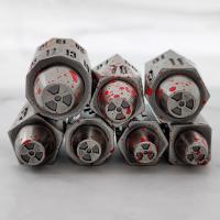 China Bullet Head Multiface Metal Dice Set Desktop Game DND#RPG#COC for sale