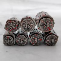 China Bullet Head Multiface Metal Dice Set Desktop Game DND#RPG#COC for sale