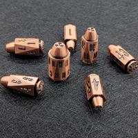 China Bullet Head Multiface Metal Dice Set Desktop Game DND#RPG#COC for sale