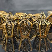 China Bird Cage Hollow Multi Face Metal Dice Of Bade Gate Dungeon And DND#RPG for sale