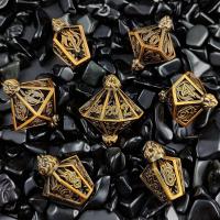 China Bird Cage Hollow Multi Face Metal Dice Of Bade Gate Dungeon And DND#RPG for sale