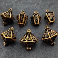 China Bird Cage Hollow Multi Face Metal Dice Of Bade Gate Dungeon And DND#RPG for sale