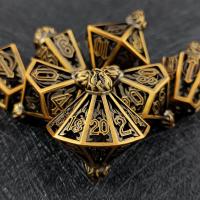 China Bird Cage Hollow Multi Face Metal Dice Of Bade Gate Dungeon And DND#RPG for sale