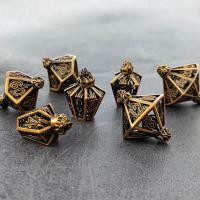 China Bird Cage Hollow Multi Face Metal Dice Of Bade Gate Dungeon And DND#RPG for sale