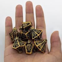 China Bird Cage Hollow Multi Face Metal Dice Of Bade Gate Dungeon And DND#RPG for sale
