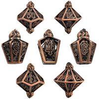 China Bird Cage Hollow Multi Face Metal Dice Of Bade Gate Dungeon And DND#RPG for sale