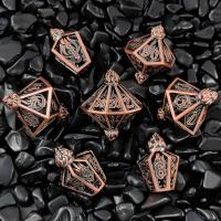China Bird Cage Hollow Multi Face Metal Dice Of Bade Gate Dungeon And DND#RPG for sale
