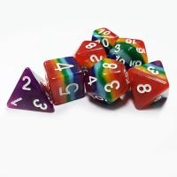 China 7 Layer Rainbow Handmade Resin Dice Crusson And Dungeon DND#RPG for sale