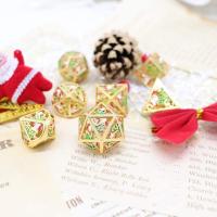 China Christmas Hollow Multi Noodle Metal Dice Digital DND Dragon And Dungeon TRPG Multi -Faceted for sale