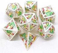 China Christmas Hollow Multi Noodle Metal Dice Digital DND Dragon And Dungeon TRPG Multi -Faceted for sale