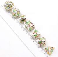 China Christmas Hollow Multi Noodle Metal Dice Digital DND Dragon And Dungeon TRPG Multi -Faceted for sale