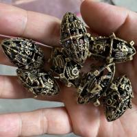 China Creative Rugby Theme Metal Hollow RPG Dice Set Dragon And Dungeon DND for sale
