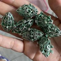 China Creative Rugby Theme Metal Hollow RPG Dice Set Dragon And Dungeon DND for sale