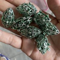 China Creative Rugby Theme Metal Hollow RPG Dice Set Dragon And Dungeon DND for sale
