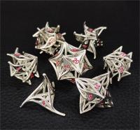 China Geely Flower Hollow Metal Dice Set RPG Dragon And Dungeon DND for sale