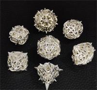 China Thorns Hollow Metal Dice Set Kusalu RPG Dragon And Dungeon DND for sale
