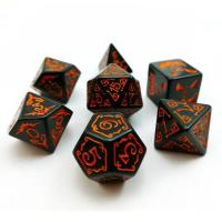 China Polymodial Resin Dice 7PCS RPG Dice Set D4 D6 D8 D10 D12 D20 D20 for sale