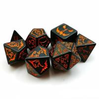 China Polymodial Resin Dice 7PCS RPG Dice Set D4 D6 D8 D10 D12 D20 D20 for sale