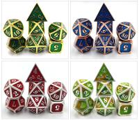 China DND RPG Mini Metal Dice Running Group Game  For Board Games Multi -Face for sale
