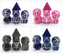China DND RPG Mini Metal Dice Running Group Game  For Board Games Multi -Face for sale