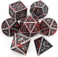 China Spider -Man Solid Metal Polyhedral Dice Set DND RPG Luxury Style for sale