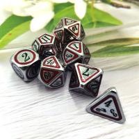 China Antique Bronze Metal Dice Set Fifth Person Gaming Color Stray Earth Alloy Dice for sale