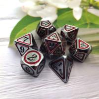 China Antique Bronze Metal Dice Set Fifth Person Gaming Color Stray Earth Alloy Dice for sale