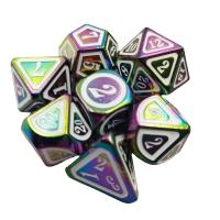 China Solid Colorful Metal Dice Set Electric Sword Craft Dragon And Dungeon for sale