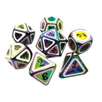 China Solid Colorful Metal Dice Set Electric Sword Craft Dragon And Dungeon for sale