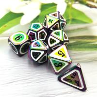 China Solid Colorful Metal Dice Set Electric Sword Craft Dragon And Dungeon for sale