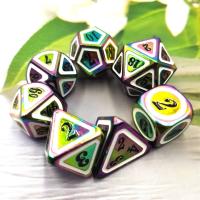 China Solid Colorful Metal Dice Set Electric Sword Craft Dragon And Dungeon for sale