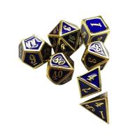 China Enamel Crafts Solid Metal Dice Set Bude Men'S Door Cruch DND RPG for sale