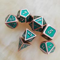 China Enamel Crafts Solid Metal Dice Set Bude Men'S Door Cruch DND RPG for sale
