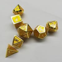 China Enamel Crafts Solid Metal Dice Set Bude Men'S Door Cruch DND RPG for sale
