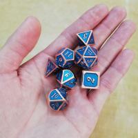 China Enamel Crafts Solid Metal Dice Set Bude Men'S Door Cruch DND RPG for sale