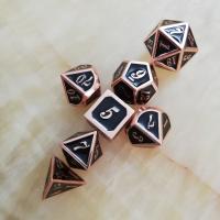 China Enamel Crafts Solid Metal Dice Set Bude Men'S Door Cruch DND RPG for sale