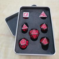 China Enamel Crafts Solid Metal Dice Set Bude Men'S Door Cruch DND RPG for sale