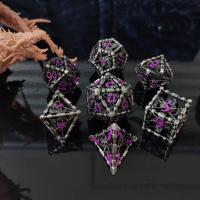China Antique Hollow Metal Dice Suite Dragon And Underground City Board Game DND RPG for sale