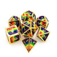 China Colorful Enamel Craftsmanship Solid Metal Dice Dragon And Board Game DND RPG for sale