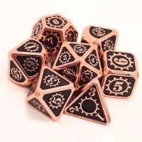 China Colorful Gear Solid Metal Dice Set Board Game Kuusu DND RPG for sale