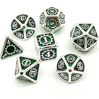 China Colorful Gear Solid Metal Dice Set Board Game Kuusu DND RPG for sale