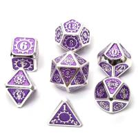 China Colorful Gear Solid Metal Dice Set Board Game Kuusu DND RPG for sale