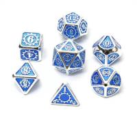 China Colorful Gear Solid Metal Dice Set Board Game Kuusu DND RPG for sale