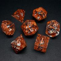 China Yellow Flurry Line RPG Resin Dice Set Krusu DND For Gifts And Collections for sale